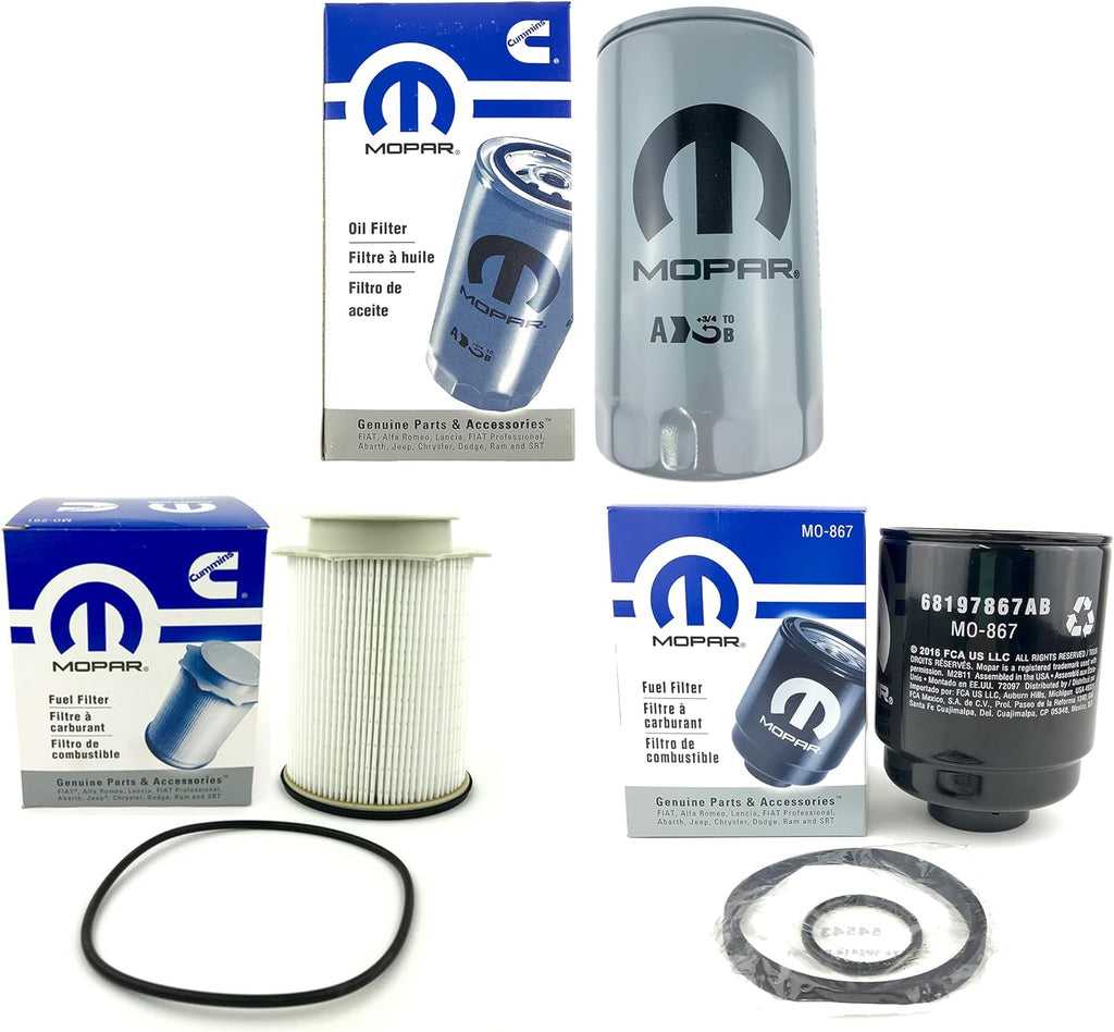 Mopar OEM Dodge Ram 6.7L Cummins Turbo Diesel Fuel Filter Kit Best ...